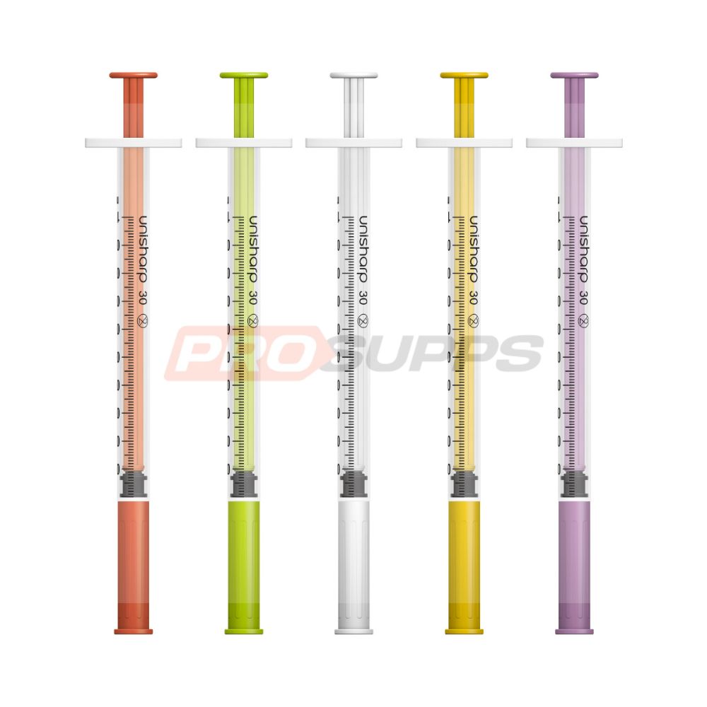 1ml 30G FIXED NEEDLE SYRINGES FOR HGH AND INSULIN x10 - Pro Supps